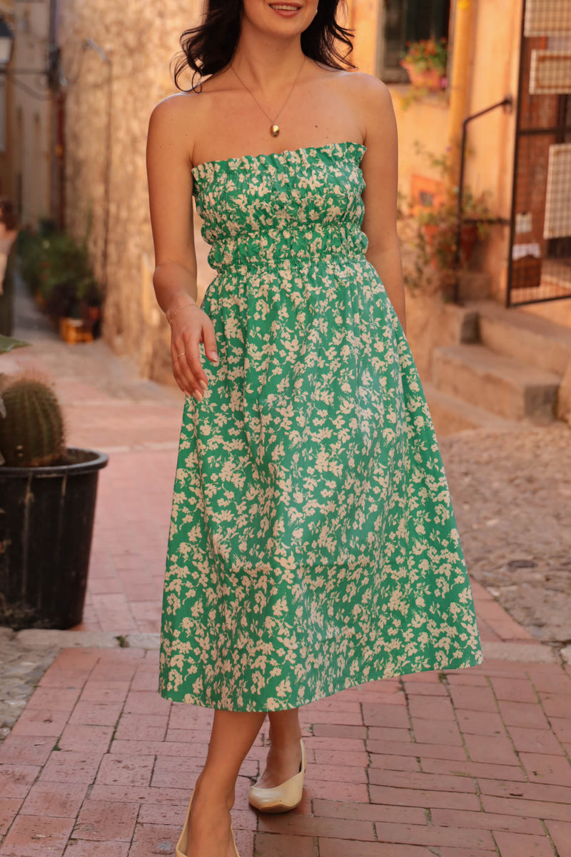 Sunny Strapless Shirred Summer Dress PDF Pattern – tintofmint PATTERNS