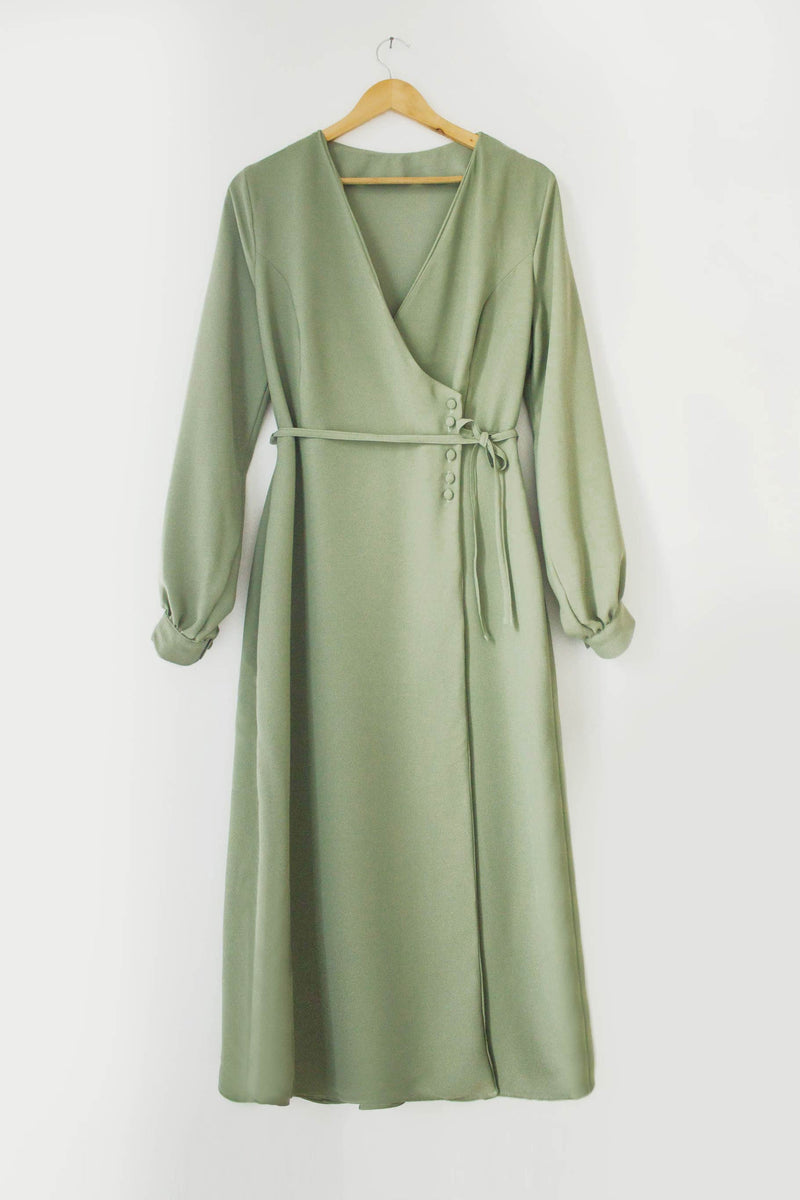 Juliette Long Sleeve Wrap Dress | PDF Sewing Pattern – tintofmintpatterns